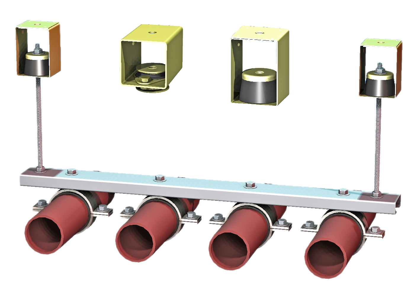 Hangelementen - Leidingwerk, koelmachines, noodstroomsystemen